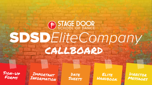 SDSD Elite Company Call Board | Stage Door School of Dance